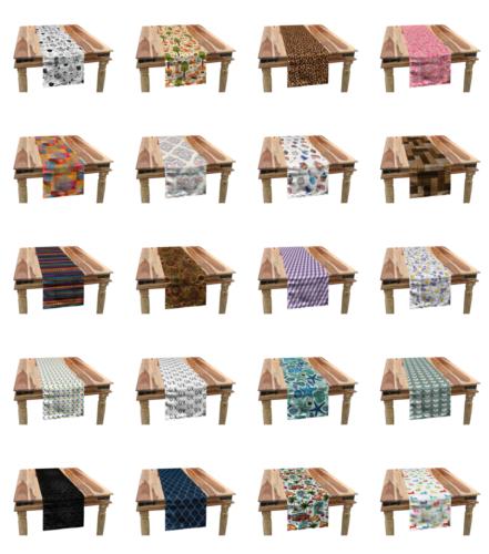 Ambesonne Table Scarf Dining Room Kitchen Rectangular Design